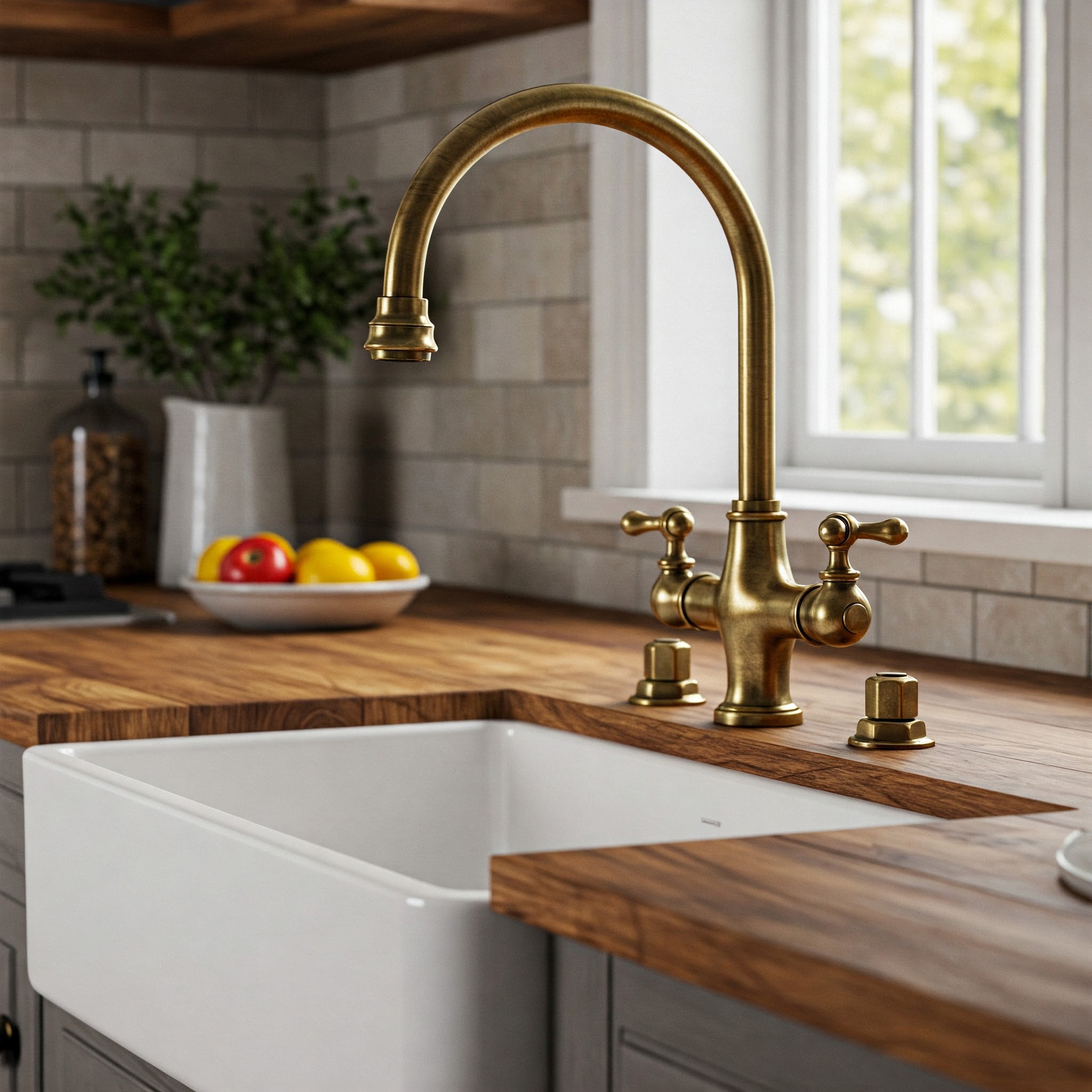 7 Stunning Antique Brass Kitchen Faucet Designs That Will Transform ...