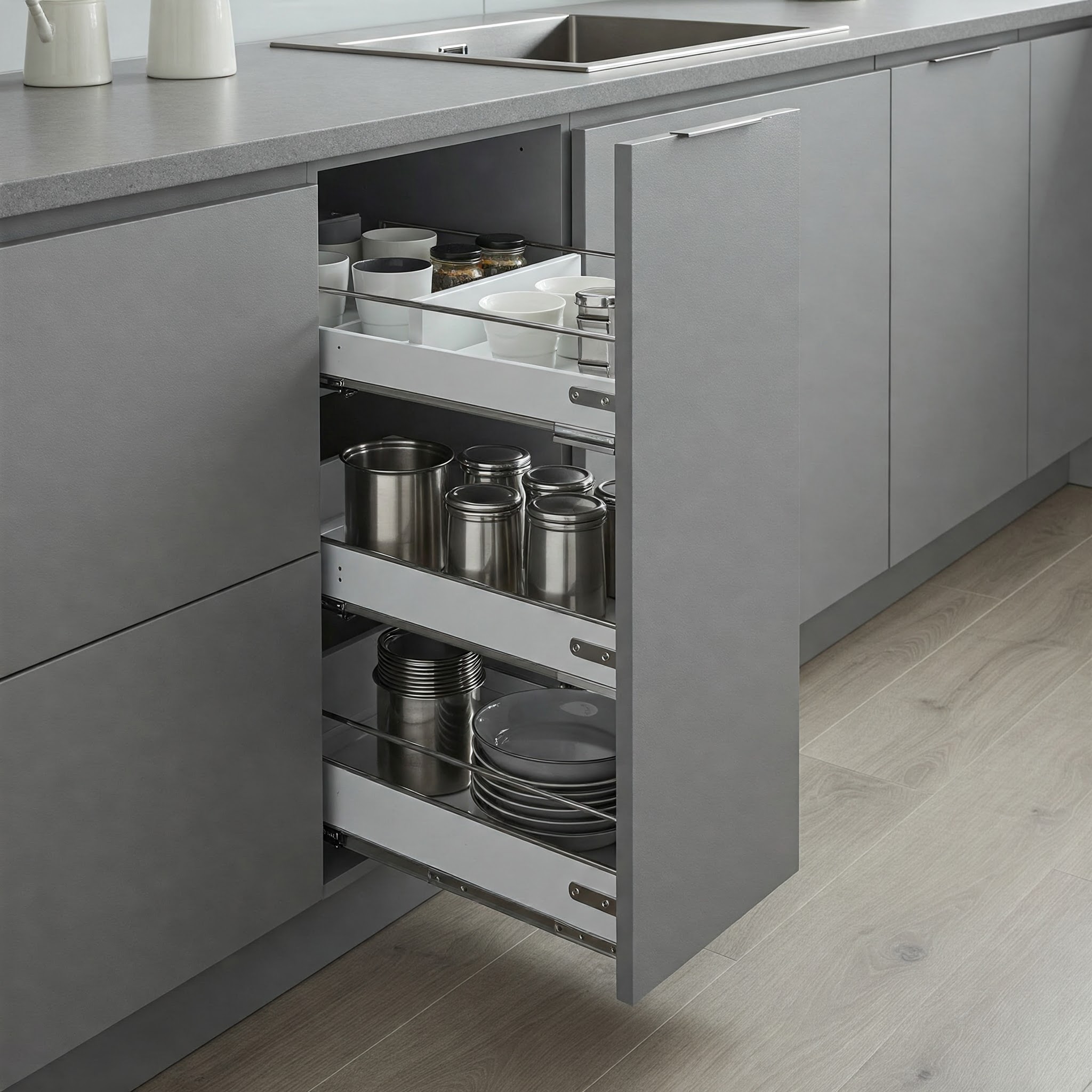 10 Stunning Modern Gray Kitchen Cabinets That Transform Your Home in ...
