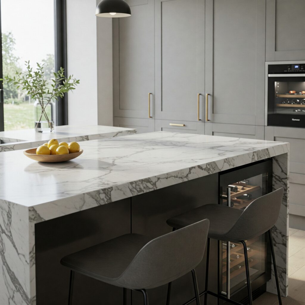 12 Breathtaking Kitchen Island with Marble Top Ideas for Ultimate ...