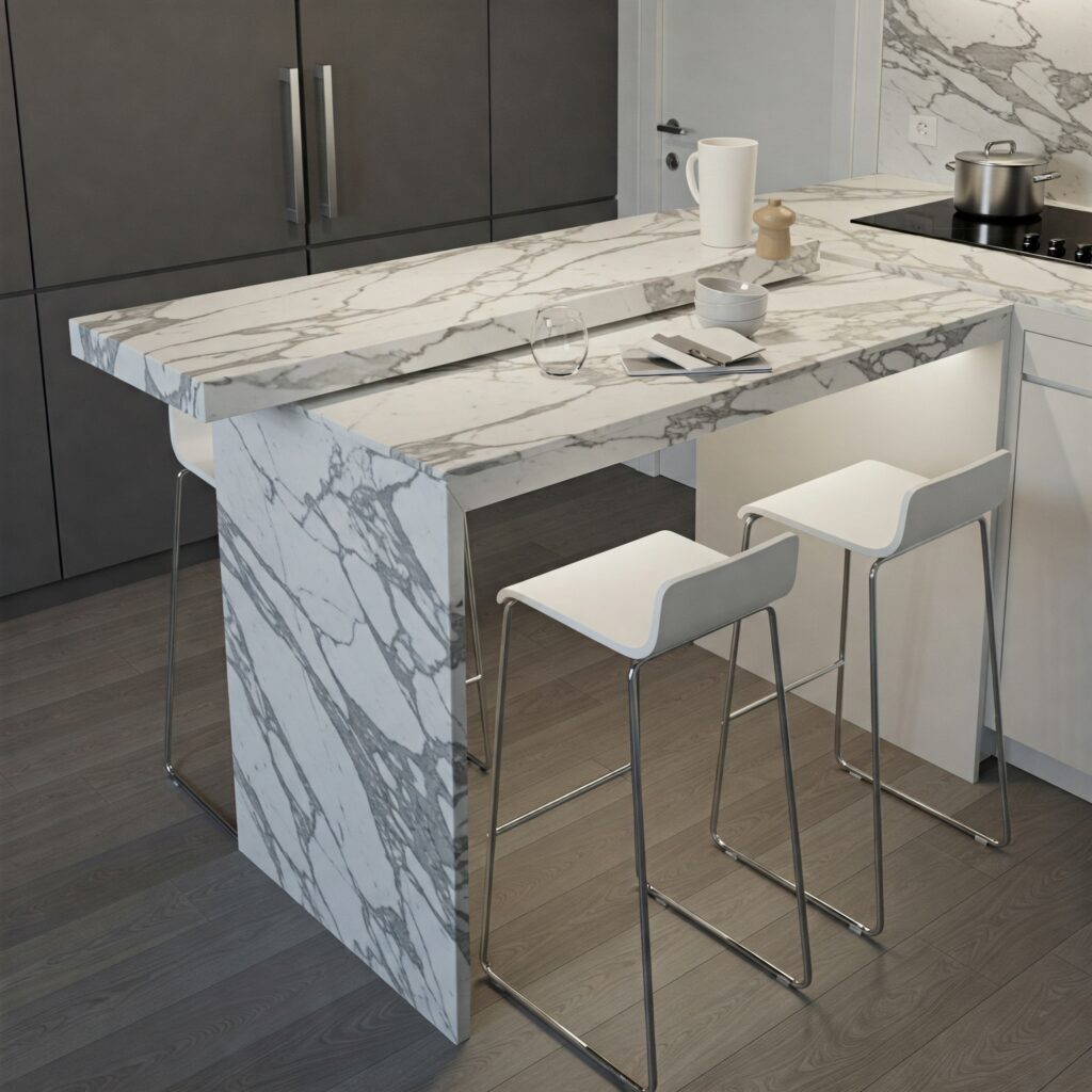 12 Breathtaking Kitchen Island with Marble Top Ideas for Ultimate ...